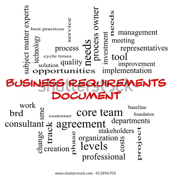 Business Requirements Document Word Cloud Concept Stock Illustration ...