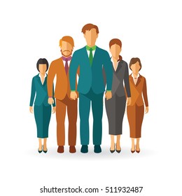 Business Team Vector Concept Flat Style: vector de stock (libre de ...