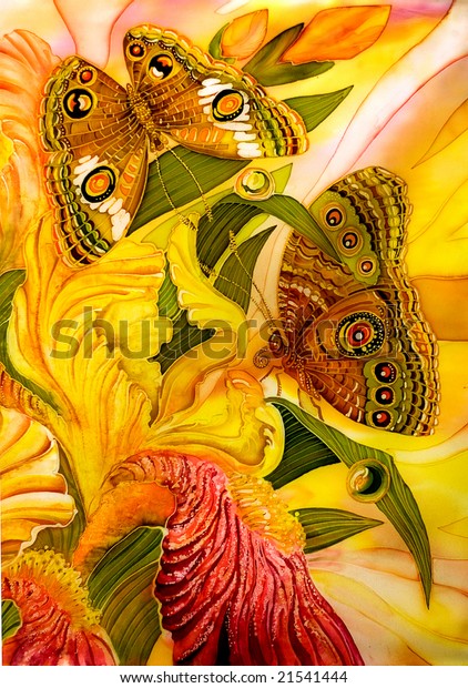 Butterfly Batik Stock Illustration 21541444