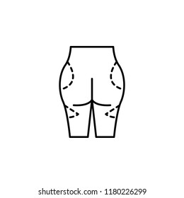Buttocks Plastic Icon Element Plastic Surgery Stock Illustration 1180226299