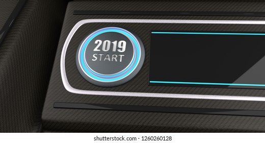 Button Display Text 2019 Start 3d Stock Illustration 1260260128 ...