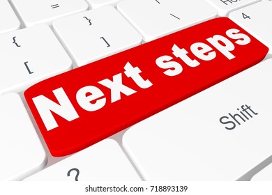 Button Next Steps On 3d Keyboard Stock Illustration 718893139 ...
