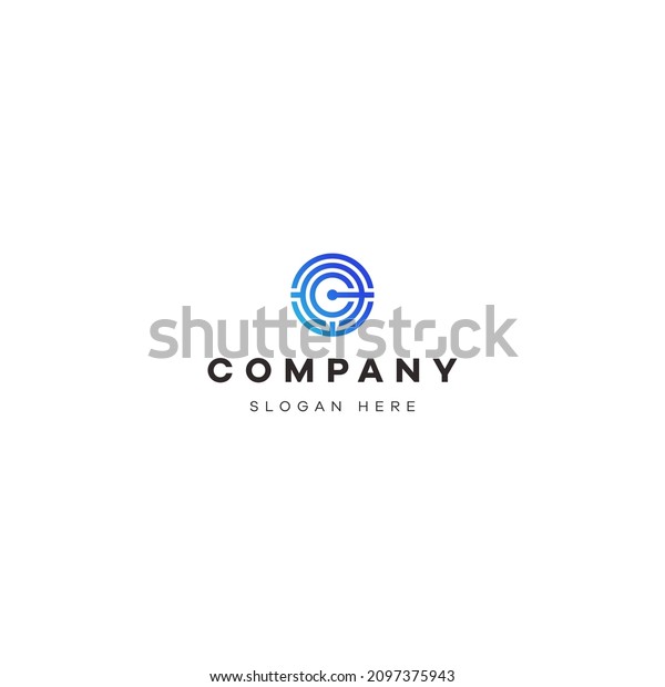 C Logo Circle Gradient Color Make Stock Illustration 2097375943 ...
