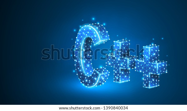 C Plus Coding Language Sign Device Stock Illustration 1390840034 Shutterstock