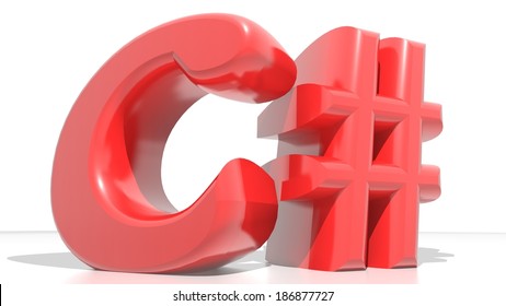 C Sharp Red Stock Illustration 186877727 | Shutterstock