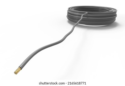 Cable Creative Concepts Grey Coil Flexible Stock Illustration ...