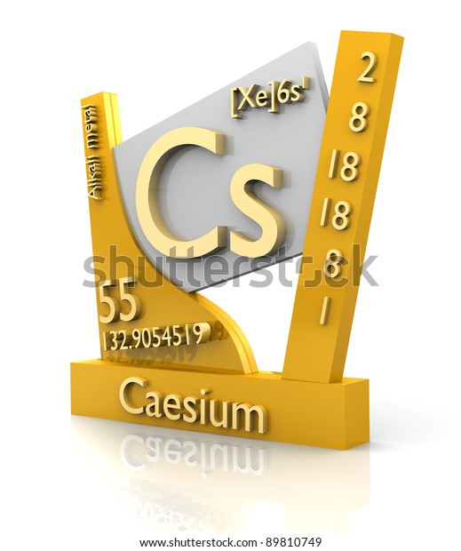 Caesium Form Periodic Table Elements 3d Stock Illustration 89810749 ...