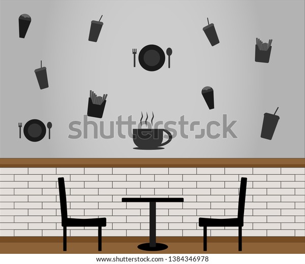 Cafe Background Wallpaper Theme Stock Illustration 1384346978 ...
