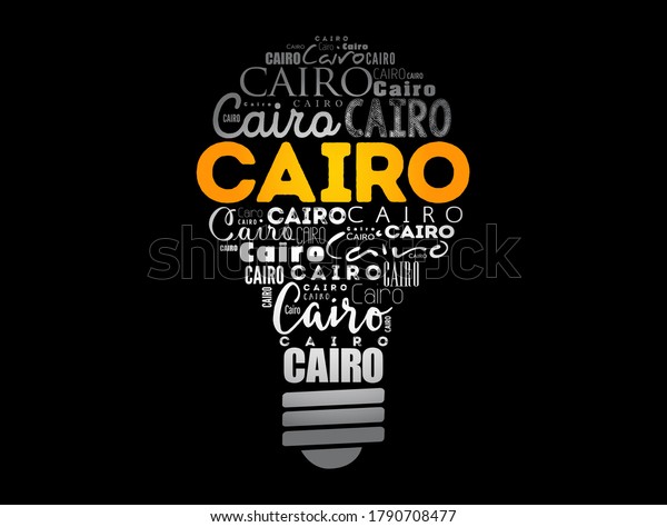 Cairo Light Bulb Word Cloud Travel Stock Illustration 1790708477 ...