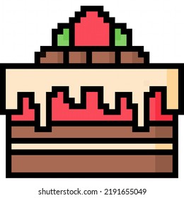 Cake 8bit Pixel Art Stock Illustration 2191655049 | Shutterstock