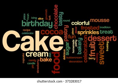 Cake Word Cloud Cake Background Concept Stock Illustration 373283017 | Shutterstock