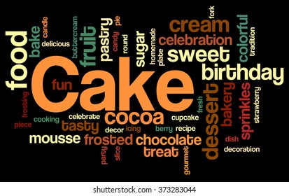 Cake Word Cloud Cake Background Concept Stock Illustration 373283044 | Shutterstock