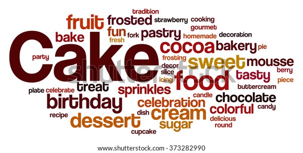 Cake Word Cloud Cake Background Concept Stock Illustration 373282990 ...