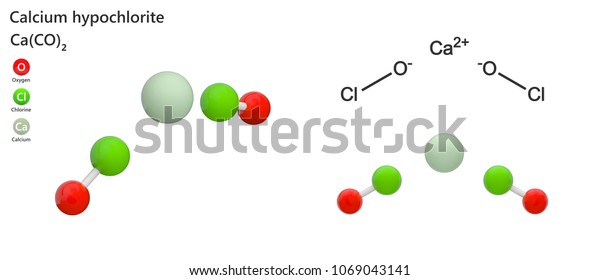 Calcium Hypochlorite Formula Caclo2 Mixture Lime Stock Illustration ...