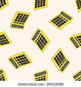 Calculator Cartoon Seamless Pattern Background Stock Illustration ...