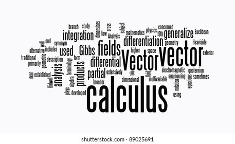 Calculus Text Clouds On White Background 스톡 일러스트 89025691 | Shutterstock