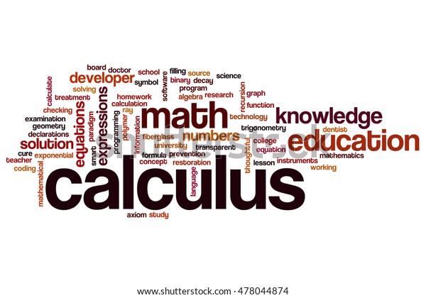Calculus Word Cloud Concept Stock Illustration 478044874