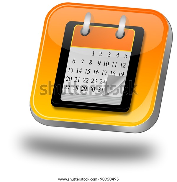 Calendar Button Stock Illustration 90950495 | Shutterstock