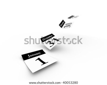 Calendar Pages Flying Away Computer Generated Concept Stock ...