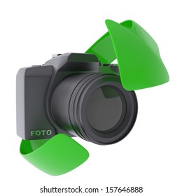 Camera Arrow Isolated Render On White Stock Illustration 157646888 ...