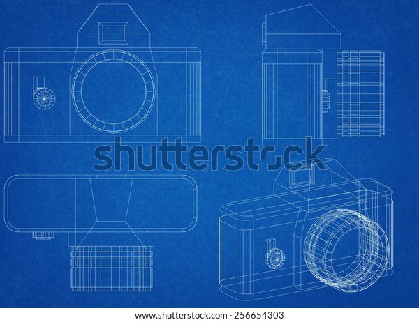 Camera Blueprint Stock Illustration 256654303 | Shutterstock