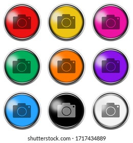 Camera Button Icon Set Isolated On Stock Illustration 1717434889 ...