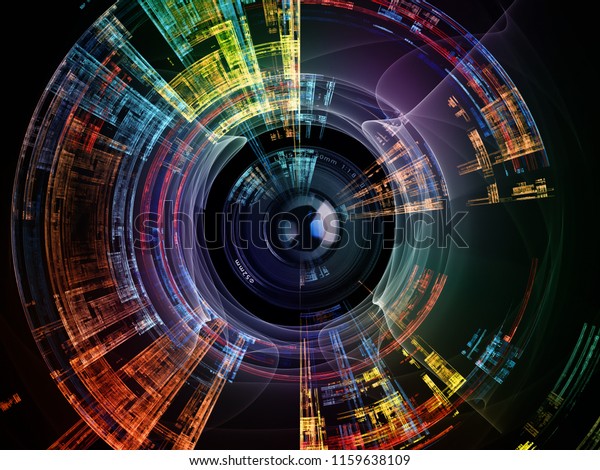 Camera Eye Series Background Composed Photo Stock Illustration 1159638109