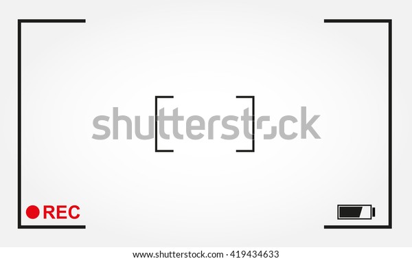 Camera Focus Frame Rec Label Camera Stock Illustration 419434633