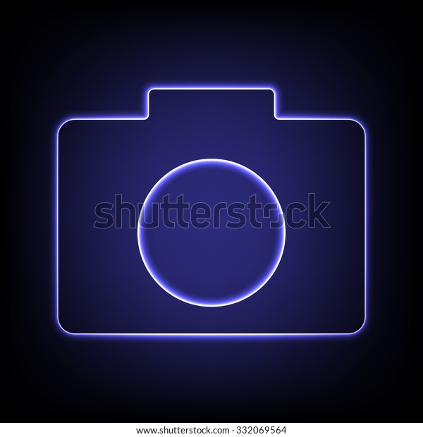 Camera Icon Neon Effect Stock Illustration 332069564 | Shutterstock