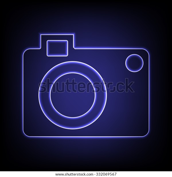 Camera Icon Neon Effect Stock Illustration 332069567 | Shutterstock