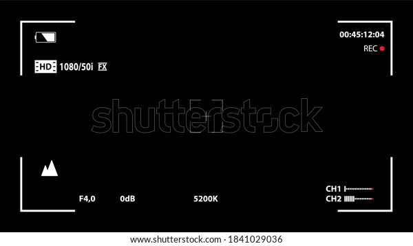 Camera Recording Viewfinder Black Screen Camera Stock Illustration ...