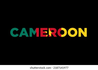 Cameroon Text Filled Cameroon Flag Texture Stock Illustration ...