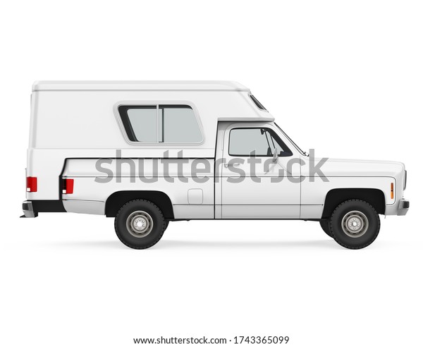 Camper Van Isolated Side View 3d Stock Illustration 1743365099 ...