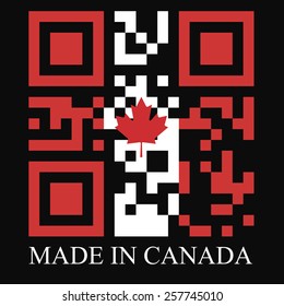 Canada Qr Code Flag 스톡 일러스트 257745010 | Shutterstock