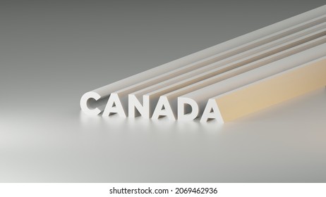 Canada Text Background White Theme 3d Stock Illustration 2069462936 ...