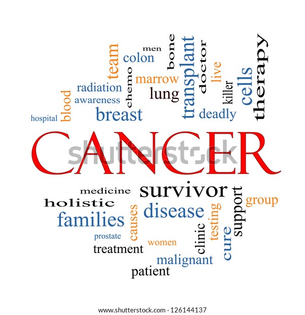 Cancer Word Cloud Concept Great Terms Stock Illustration 126144137