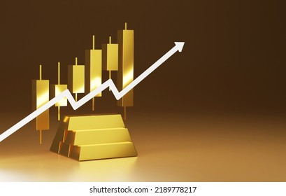 Candlestick Chart Graphs Gold Bars Buying Stock Illustration 2189778217 ...