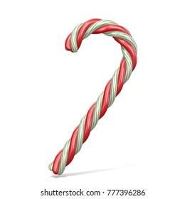 Candy Cane 3d Render Illustration Isolated Stock Illustration 777396286 ...