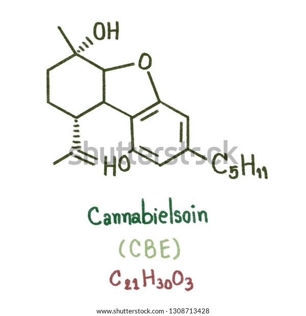 Cannabielsoin Cbe Type Five Cbetype Cannabinoids Stock Illustration ...