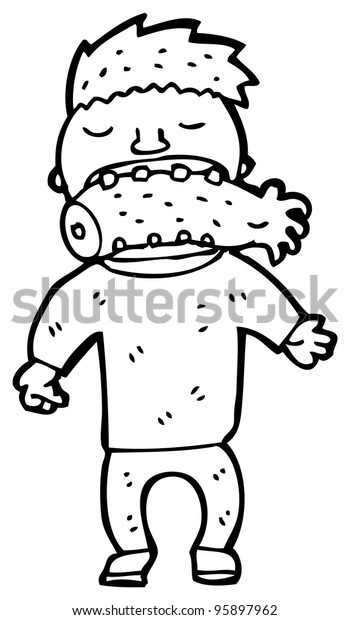 Cannibal Man Cartoon Stock Illustration 95897962 | Shutterstock