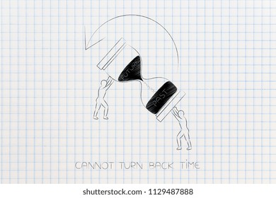 Cannot Turn Back Time Conceptual Illustration Stock Illustration 1129487888