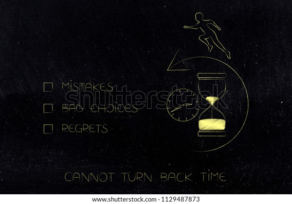 Cannot Turn Back Time Conceptual Illustration Stock Illustration ...