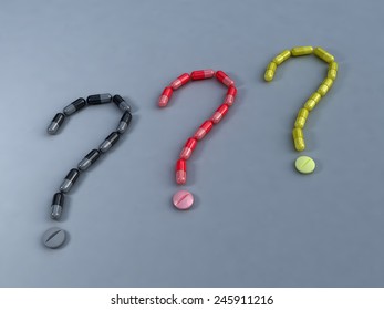 Capsules Tablets Forming Question Marks Stock Illustration 245911216 ...