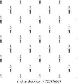 Captain Pattern Seamless Repeat Cartoon Style Stock Illustration ...