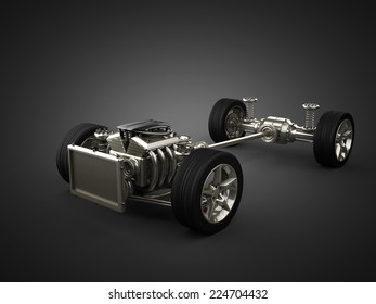 Car Chassis Engine Stock Illustration 224704432 | Shutterstock