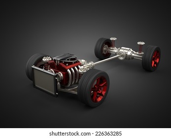 Car Chassis Engine Wheels Stock Illustration 226363285 | Shutterstock