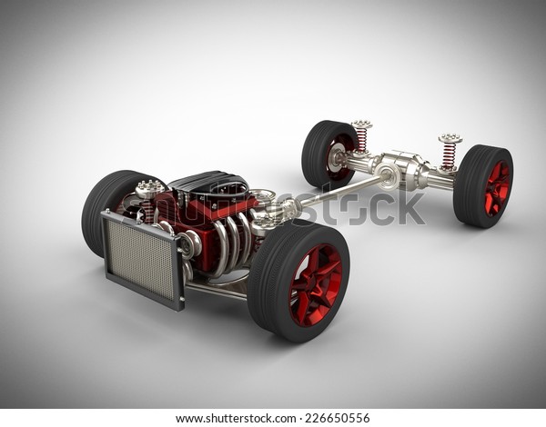 Car Chassis Engine Wheels Stock Illustration 226650556 | Shutterstock