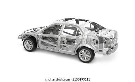 Car Chassis Frame 3d Rendering Isolated Stock Illustration 2150193111 ...