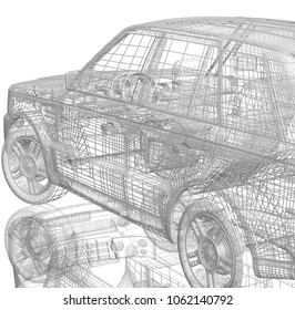 Car Design 3d Model 스톡 일러스트 1062140792 | Shutterstock