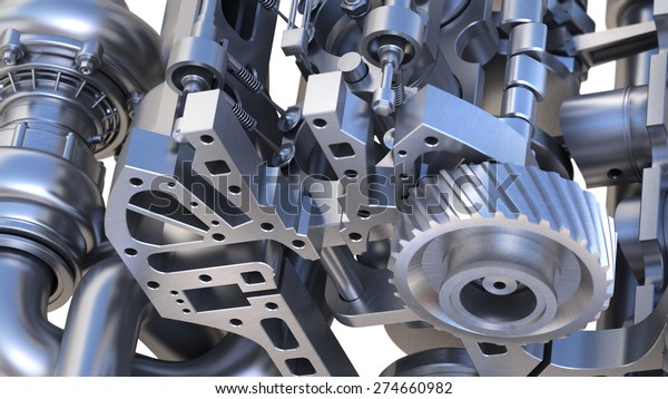 Car Engine V8 Close Abstact Backround Stock Illustration 274660982 ...
